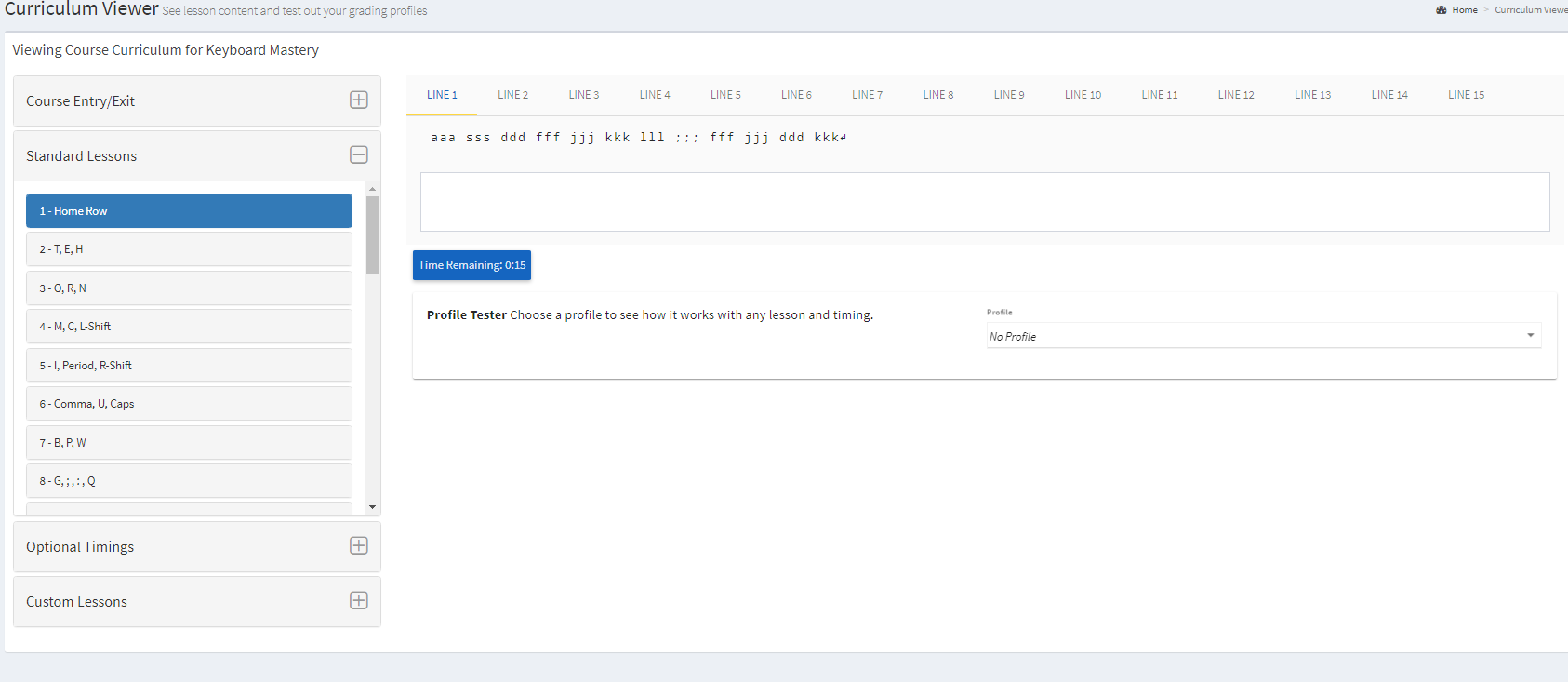 Testing a grading profile before assigning it to a student ...