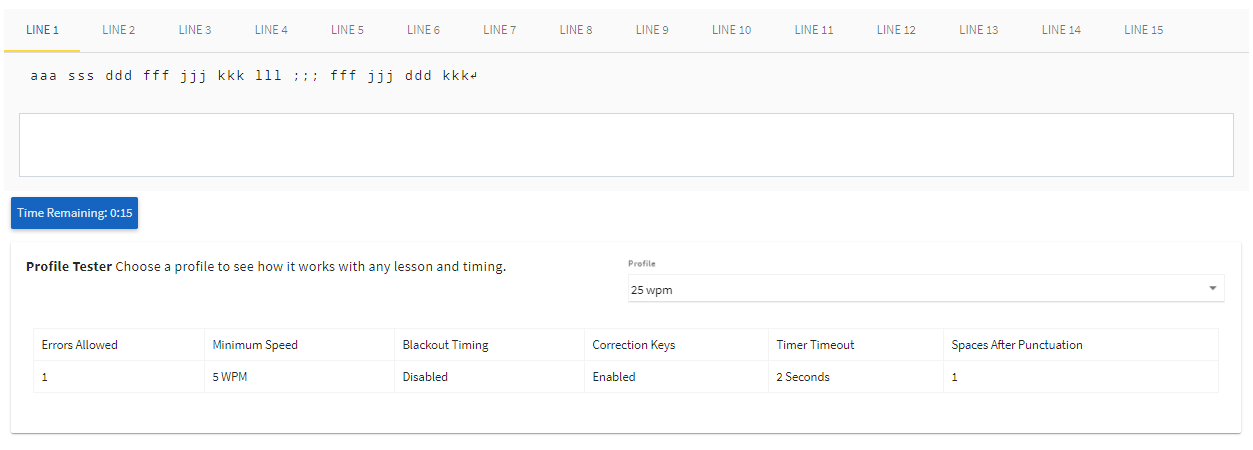 Testing a grading profile before assigning it to a student ...