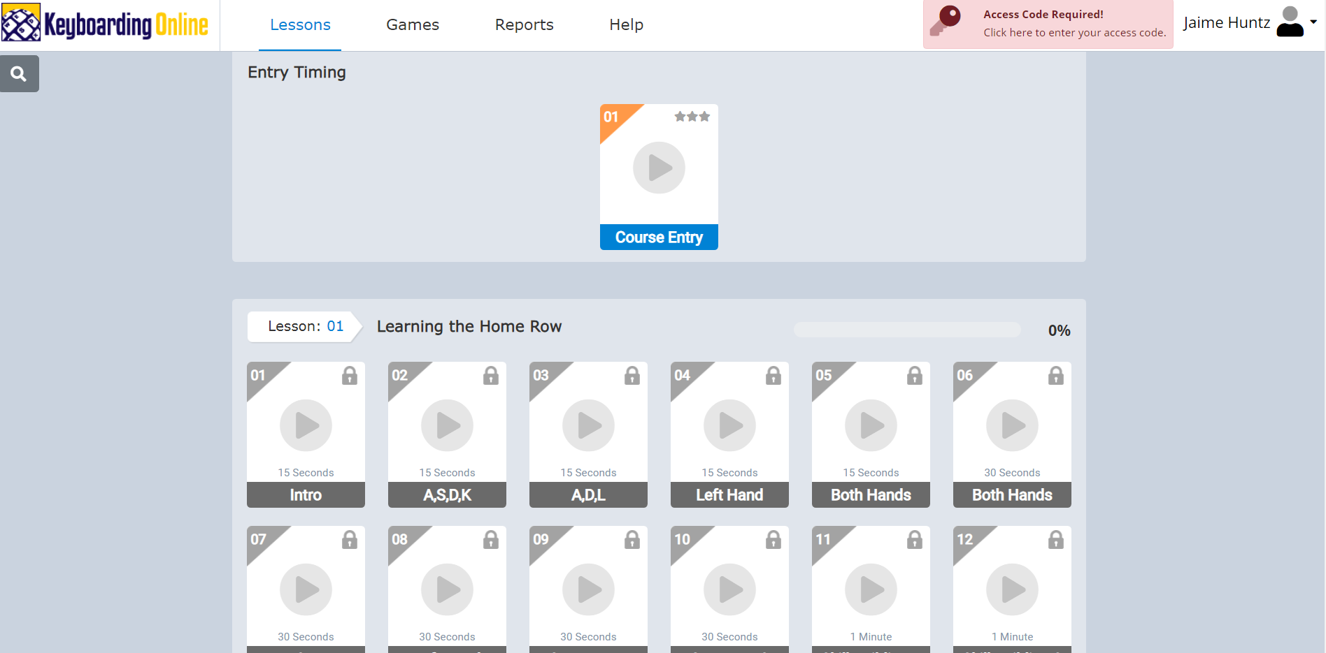 Lessons - Keyboarding Online