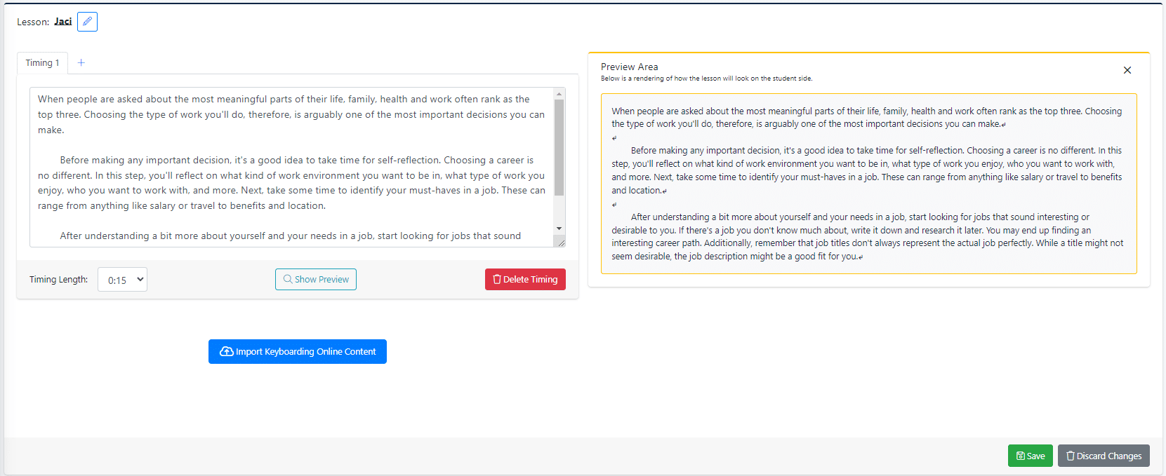 Can I add custom lessons to my class? - Keyboarding Online