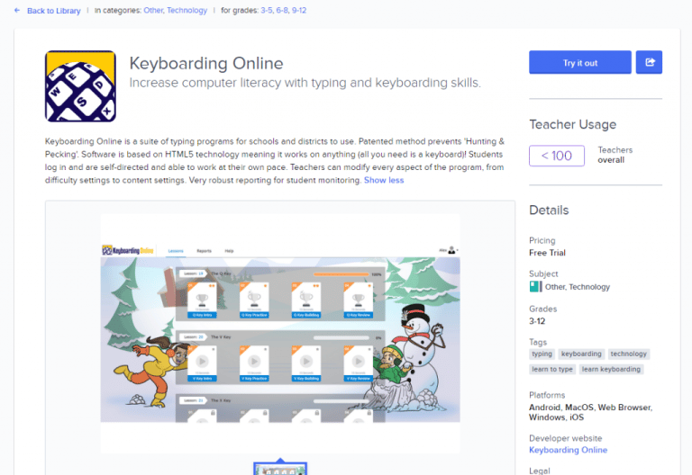 Clever Classroom Sync - Keyboarding Online